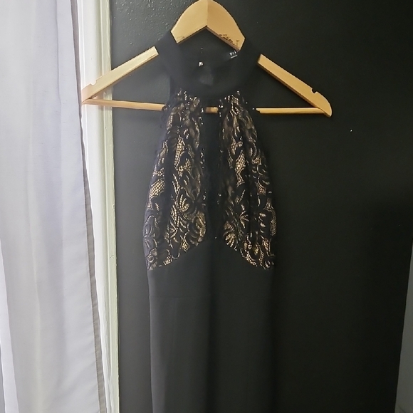privy | Dresses | Privy Black And Gold Lace Backless Dress | Poshmark
